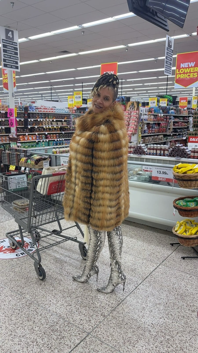 Natural Red Fox Cape– Cherish The Furs